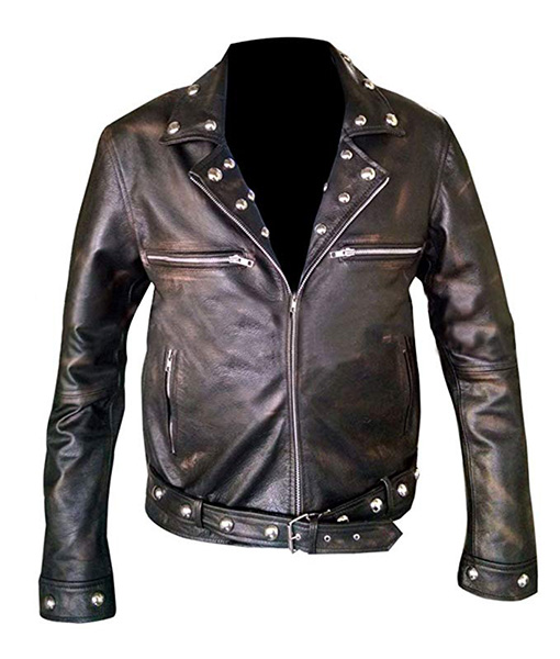 Jackson Men's Black Leather Jacket - Lucacci Leather