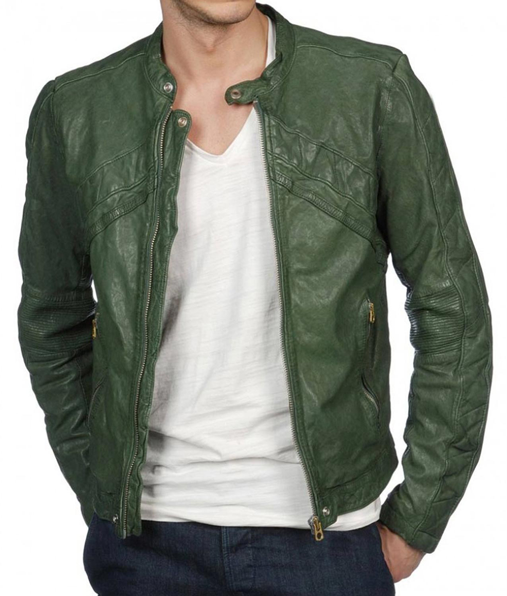Men's Green Leather Jacket