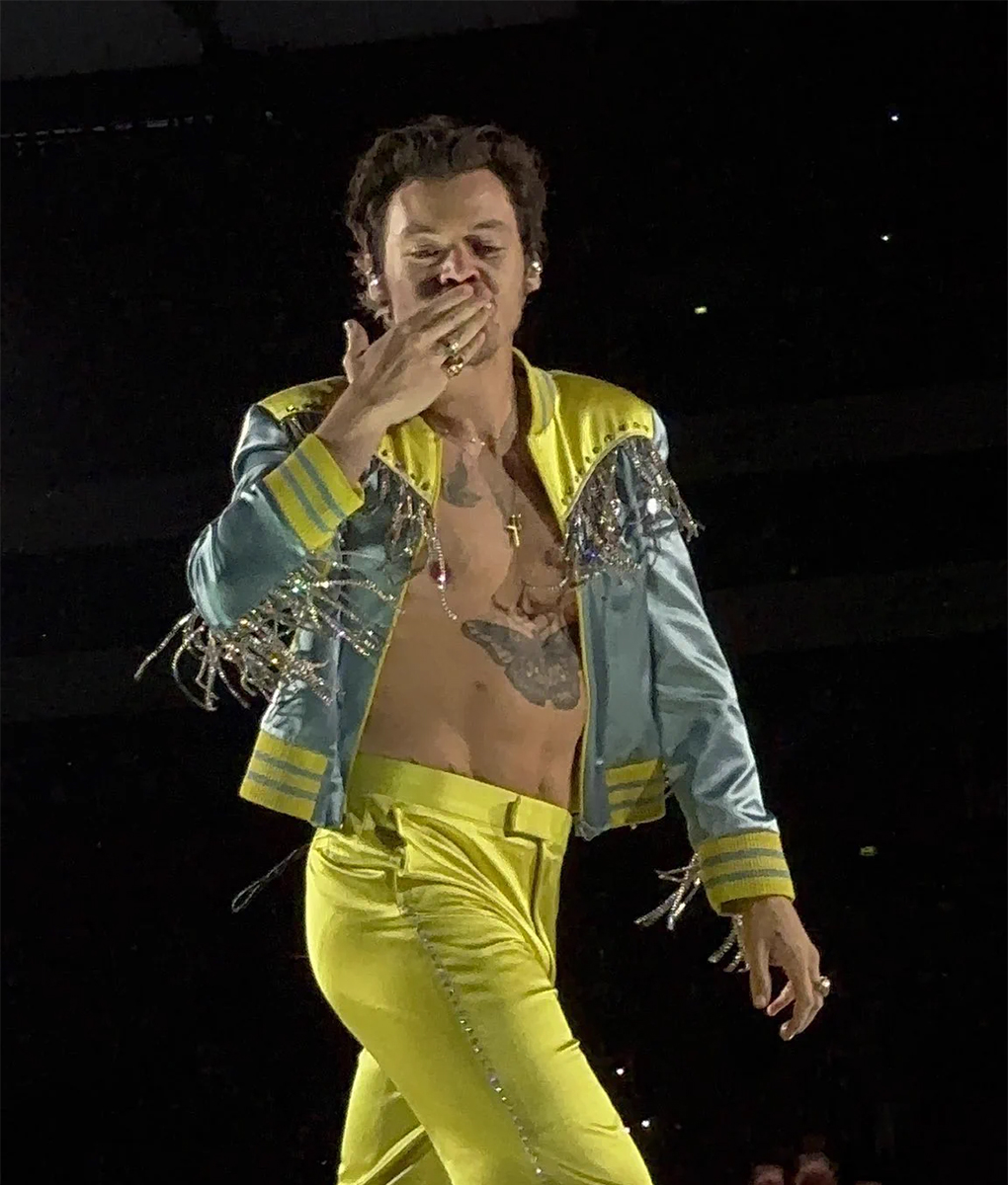 Harry Styles Blue Fringe Love On Tour Jacket | Harry Styles Blue Jacket