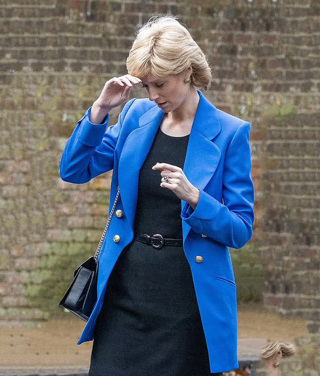 The Crown Princess Diana Blue Blazer | Lucacci Leather