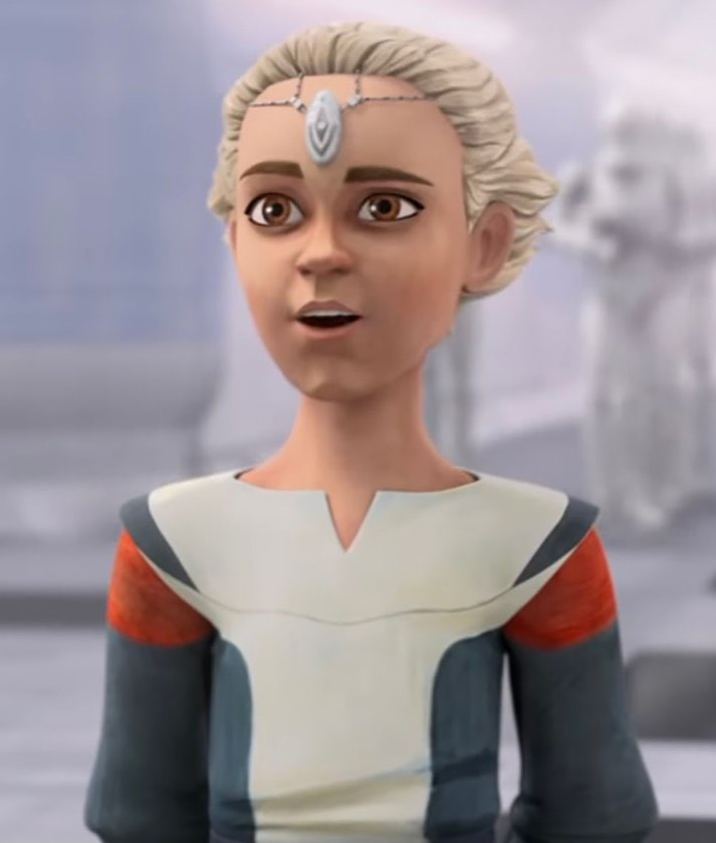 Star Wars The Bad Batch Omega White & Gray Cotton Cosplay Costume