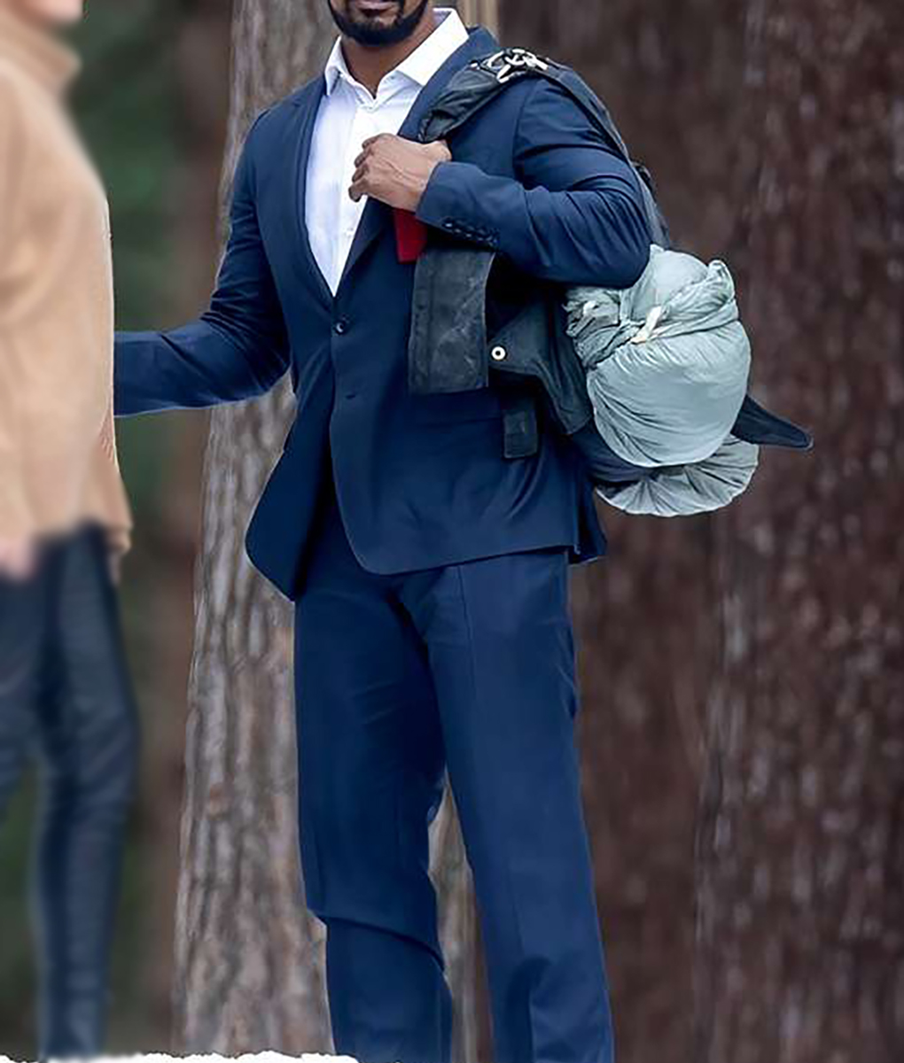 Back in Action 2024 Jamie Foxx Blue Suit | Lucacci Leather