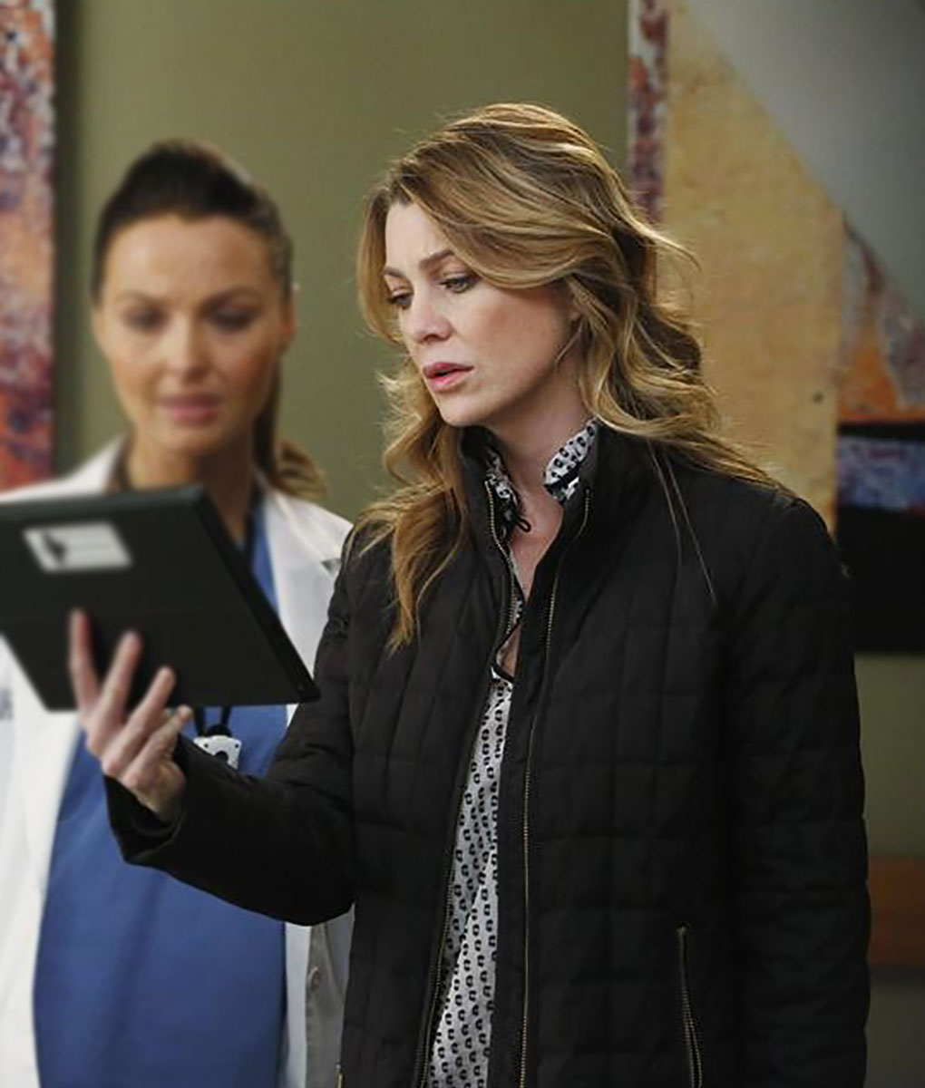 Grey's Anatomy Dr. Meredith Grey (Ellen Pompeo) Cotton Black Jacket