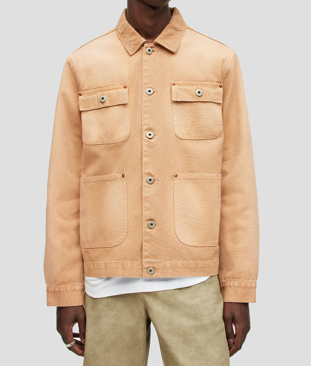 Bodkin 2024 Gilbert Power (Will Forte) Beige Cotton Jacket